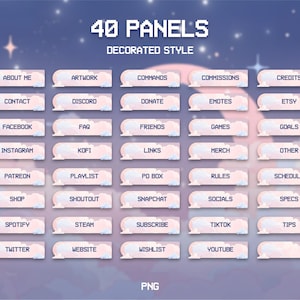 Stream Overlay Package for Twitch | Cozy Aesthetic Dreamy Night Sky ...