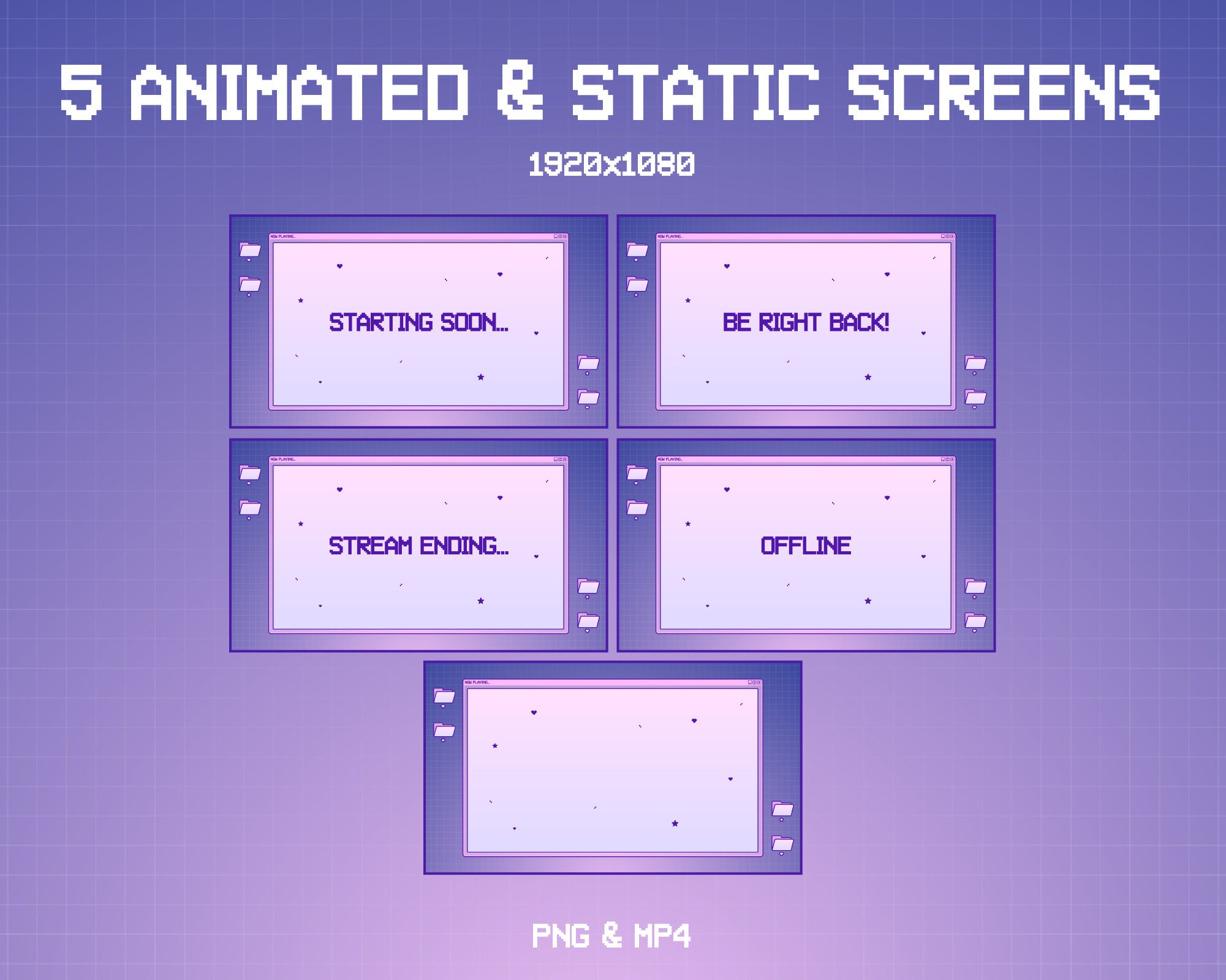 Animated Cozy Twitch Overlay Stream Package | Aesthetic Desktop Windows ...