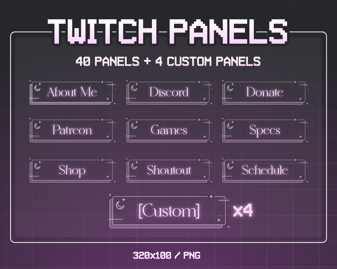 Cozy Twitch Panels | 40 Panels | Custom Twitch Panels | Purple ...