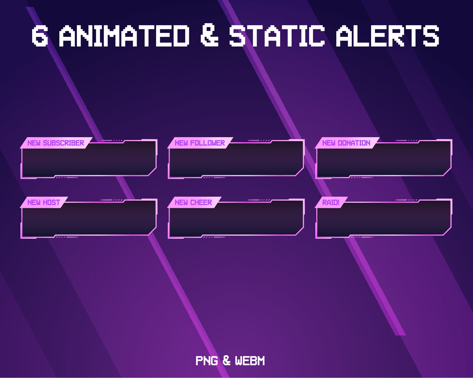 Animated Lofi Twitch Overlay Stream Package Game Room | Cool Neon ...