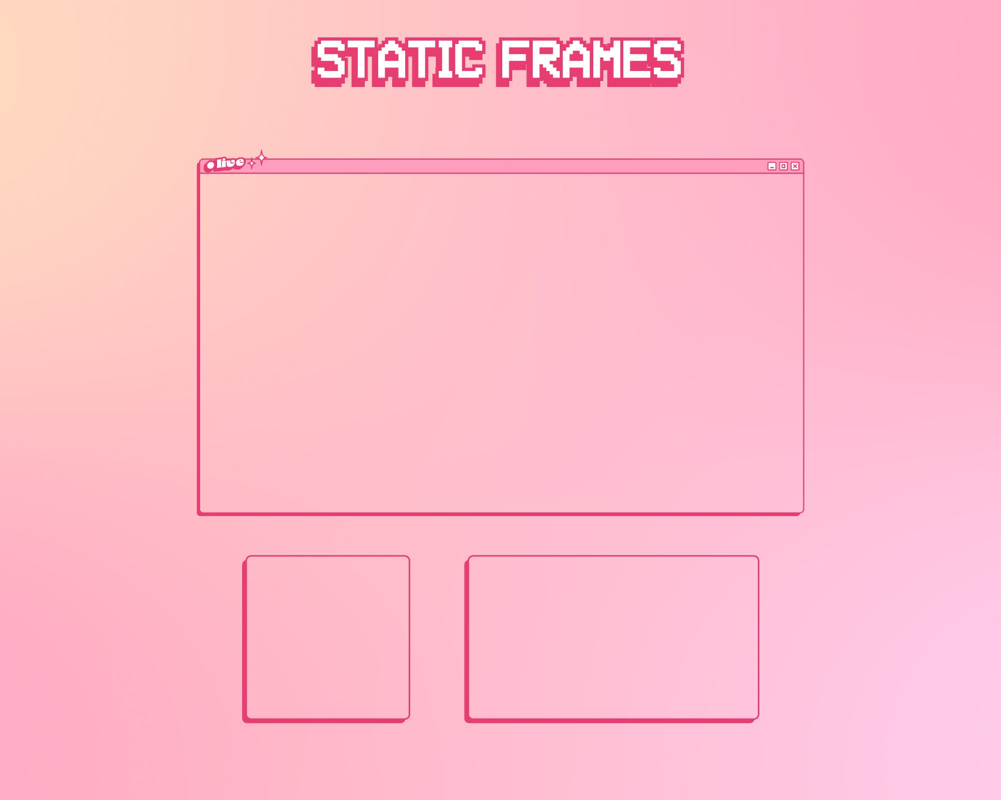 Animated Pink Twitch Overlay Stream Package | Y2K Retro Aesthetic ...