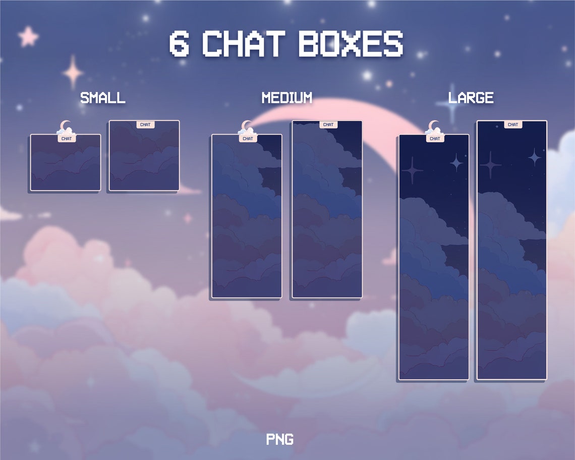 Twitch Overlay Stream Chat Box Dreamy Night Sky Twitch - Etsy