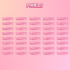 Cute Pink Twitch Panels | 40 Panels | Custom Twitch Panels | Y2K Retro ...