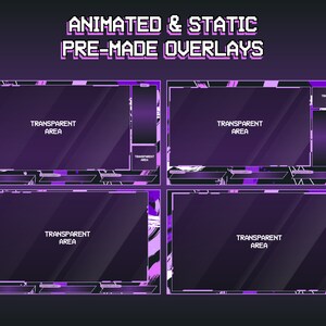 Animated Twitch Overlay Stream Package | Twitch Overlay Purple | Twitch ...