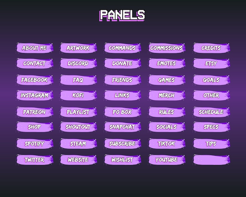 Animated Twitch Overlay Stream Package Twitch Overlay Purple Twitch Overlay Neon Abstract ...