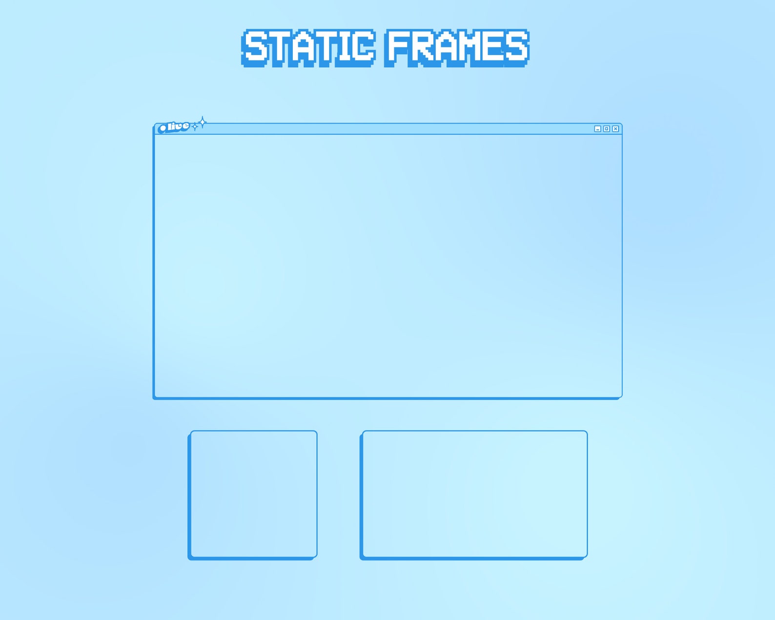 Animated Blue Twitch Overlay Stream Package | Y2K Retro Aesthetic ...