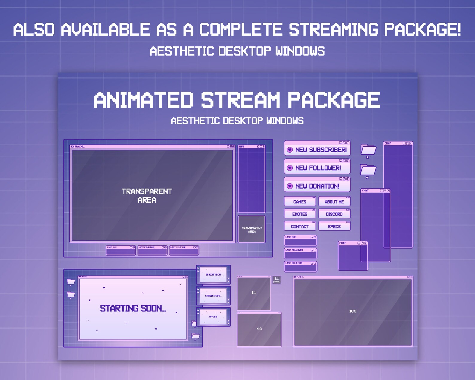 Animated Cozy Twitch Stream Screens Aesthetic Desktop - Etsy