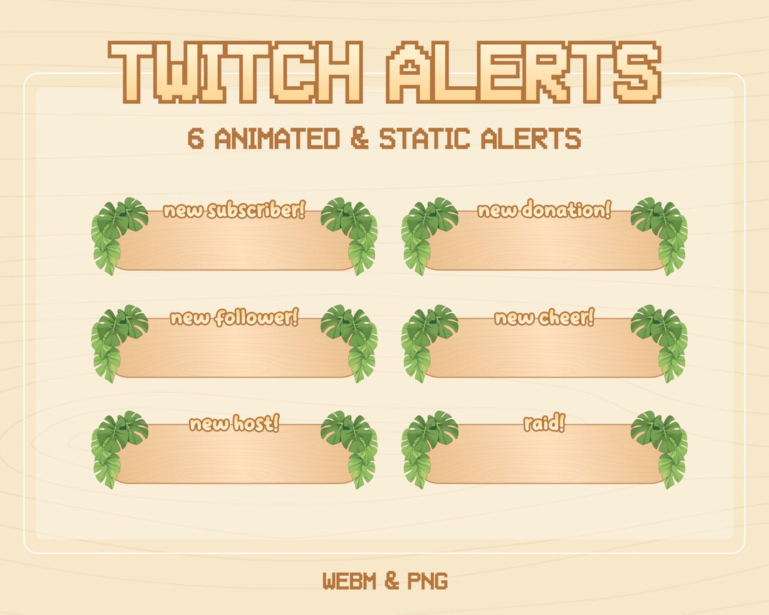 Animated Twitch Stream Alerts | Twitch Animated Alert | Cottagecore Twitch Alerts | Cute Cozy ...