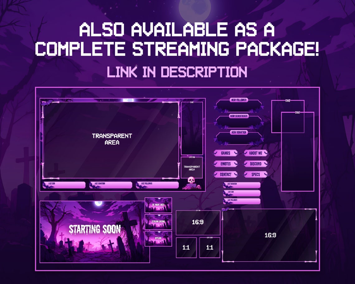 Animated Halloween Twitch Stream Screens | Gothic Spooky | Starting ...