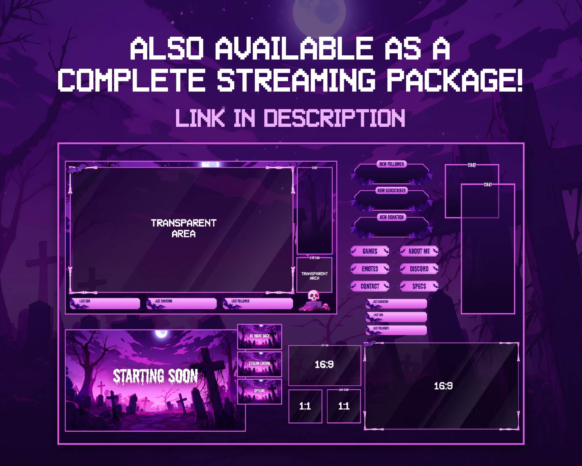 Animated Halloween Twitch Stream Screens | Gothic Spooky | Starting ...