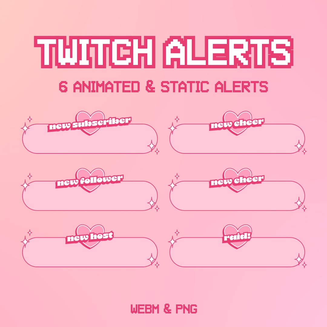 Animated Twitch Stream Alerts Twitch Animated Alert Y2K Retro Aesthetic ...
