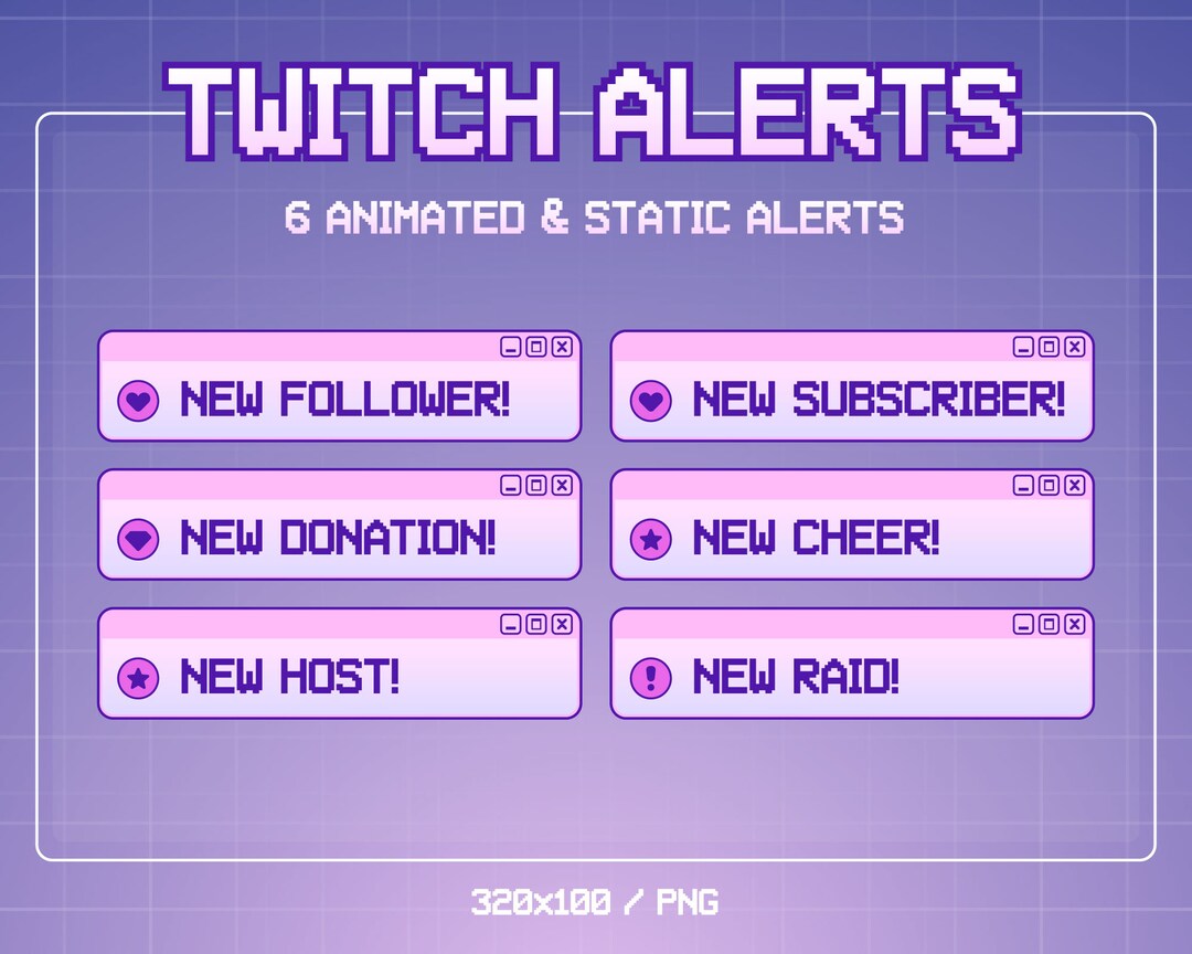 Animated Twitch Stream Alerts | Aesthetic Desktop Windows | Twitch ...