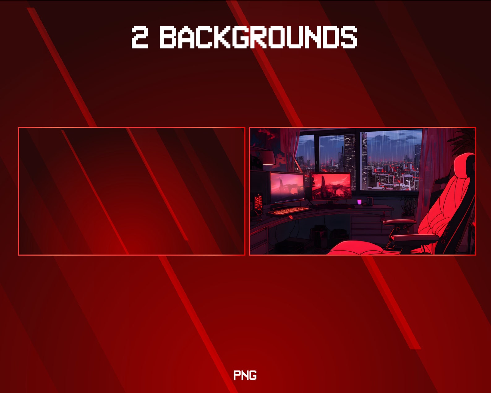 Animated Lofi Twitch Overlay Stream Package Game Room | Cool Neon ...