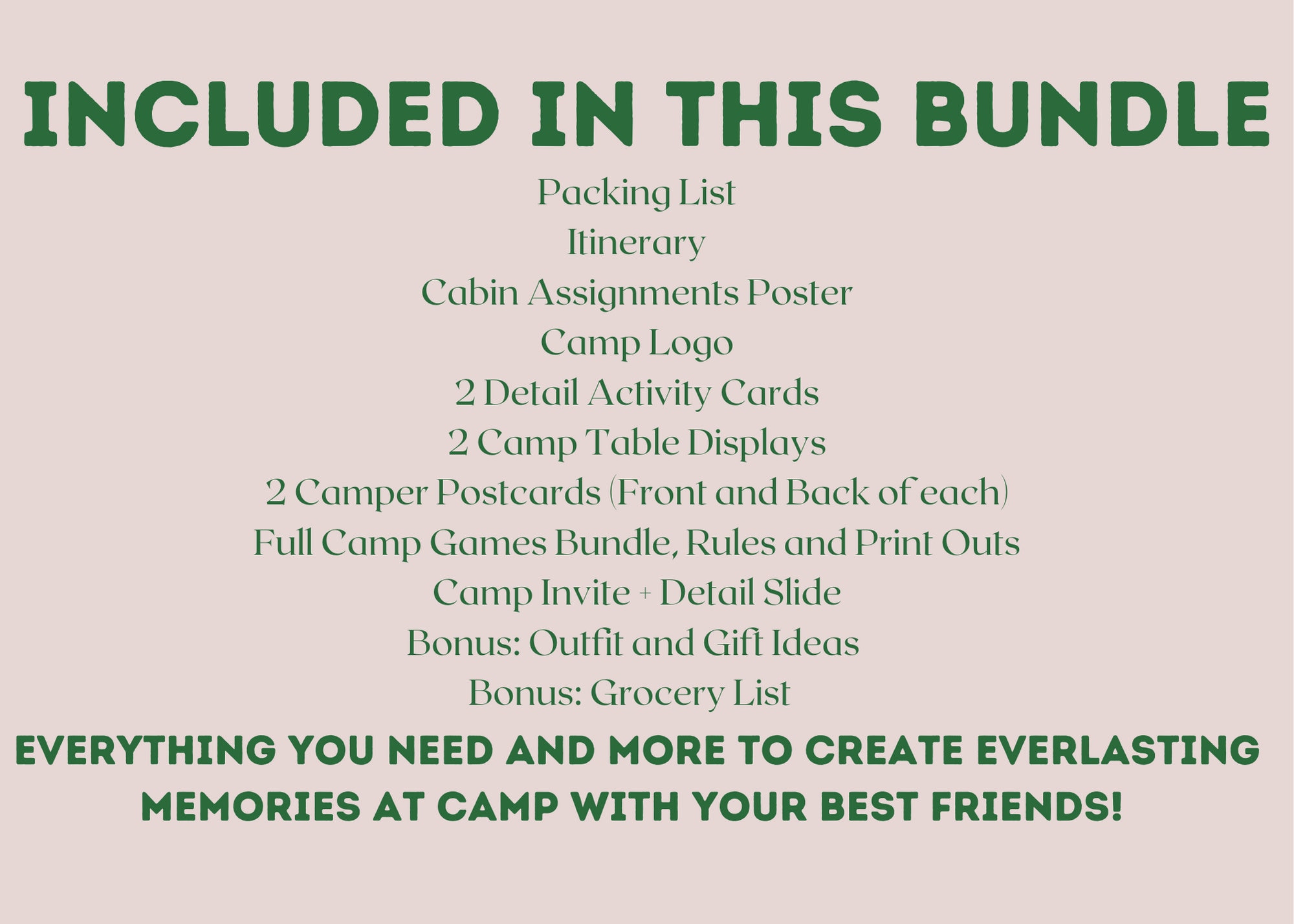 Camp Bachelorette/party Bundle - Etsy