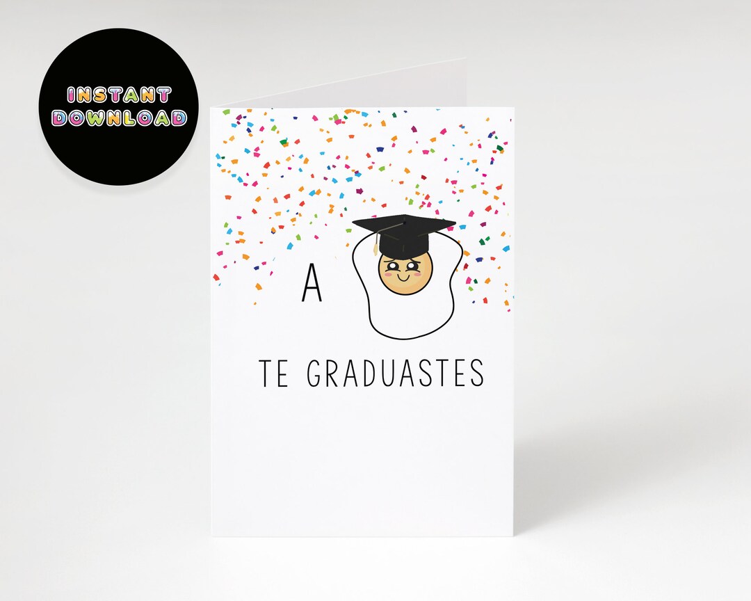 Graduation Card | A Huevo Te Graduastes | Graduation Gift | Latina ...