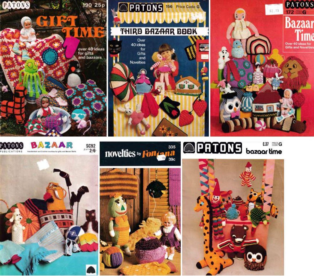 6 Vintage Bazaar / Novelties Knitting Books - PDF - Etsy