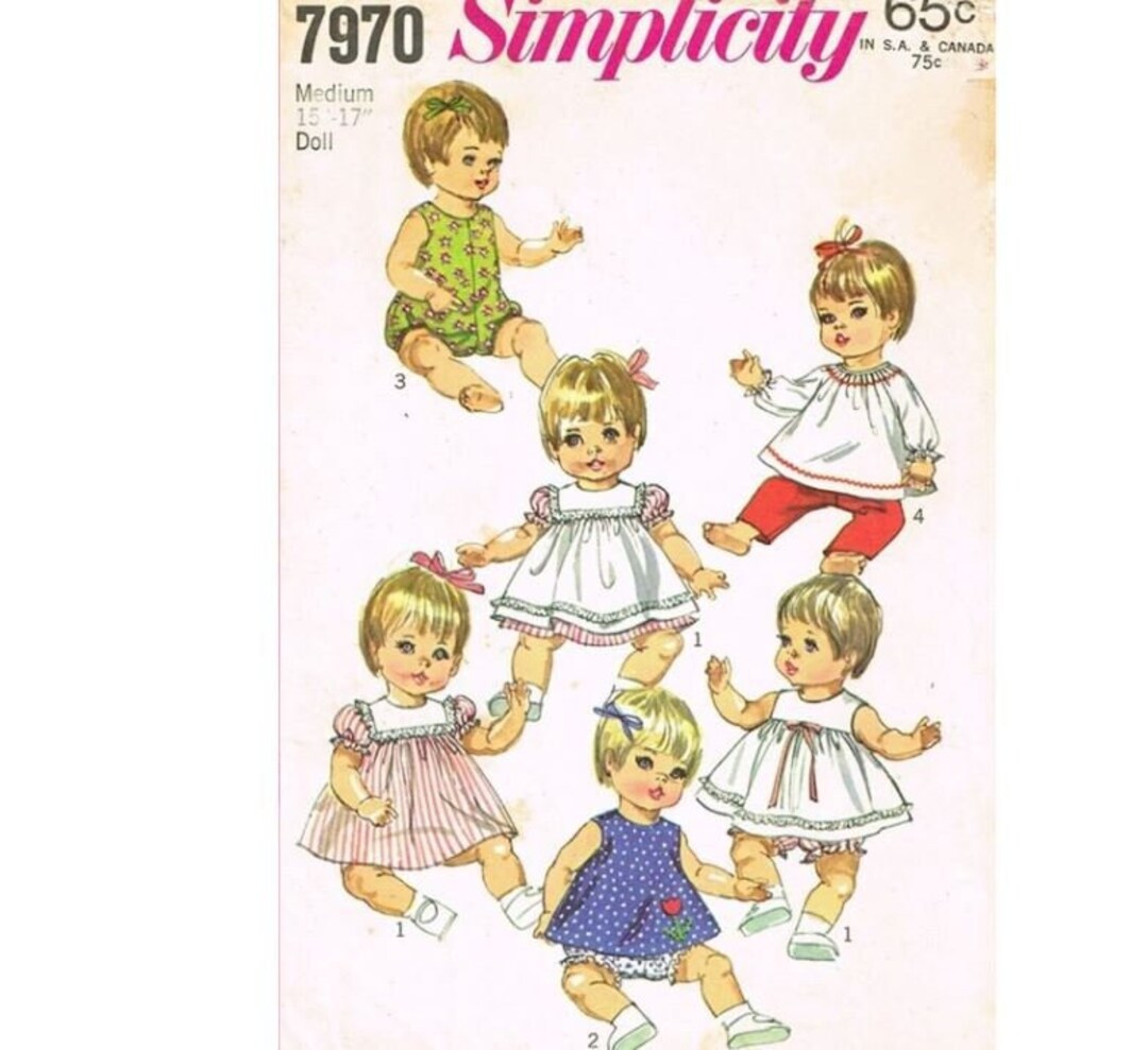 15-17"dolls Clothes - Simplicity 7970 - Etsy