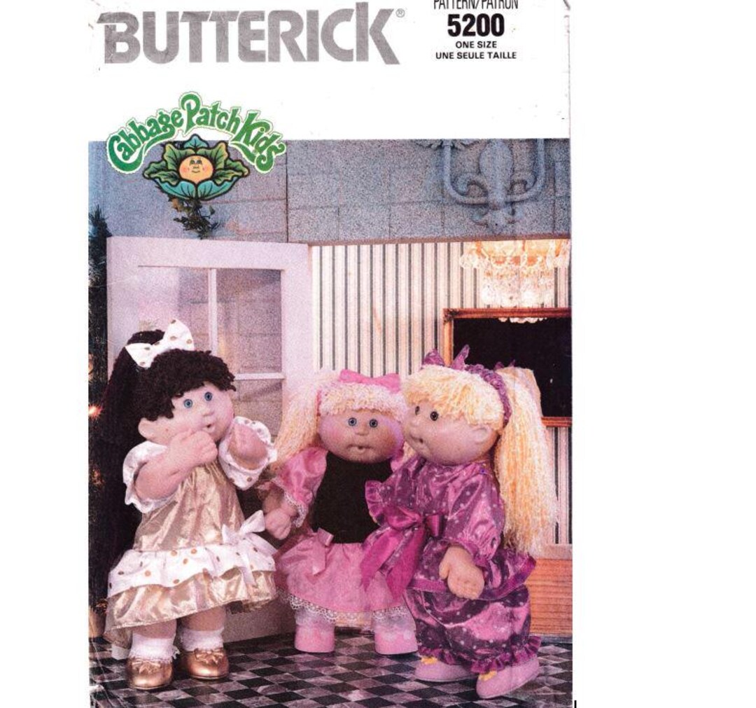 Butterick 5200 16 Cabbage Patch Clothes PDF Pattern - Etsy