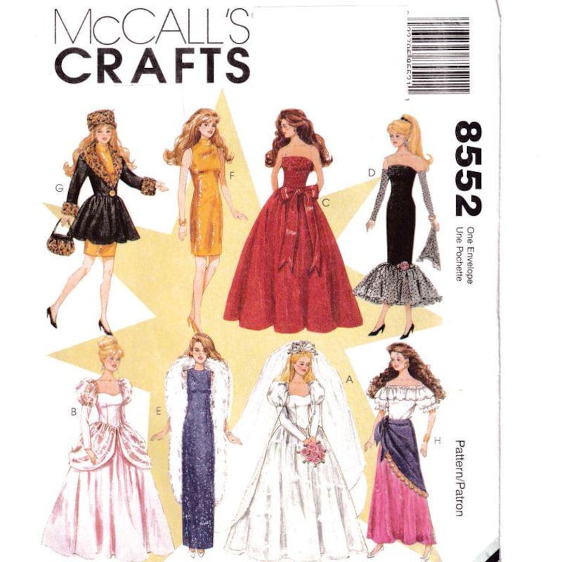 Mccalls Barbie Dolls Patterns - Etsy