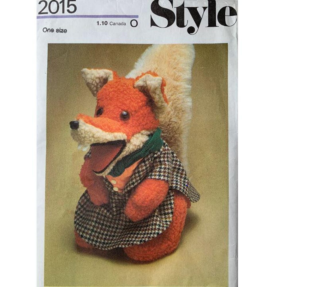 Style 2015, Basil Brush Glove Puppet - PDF Pattern - Etsy