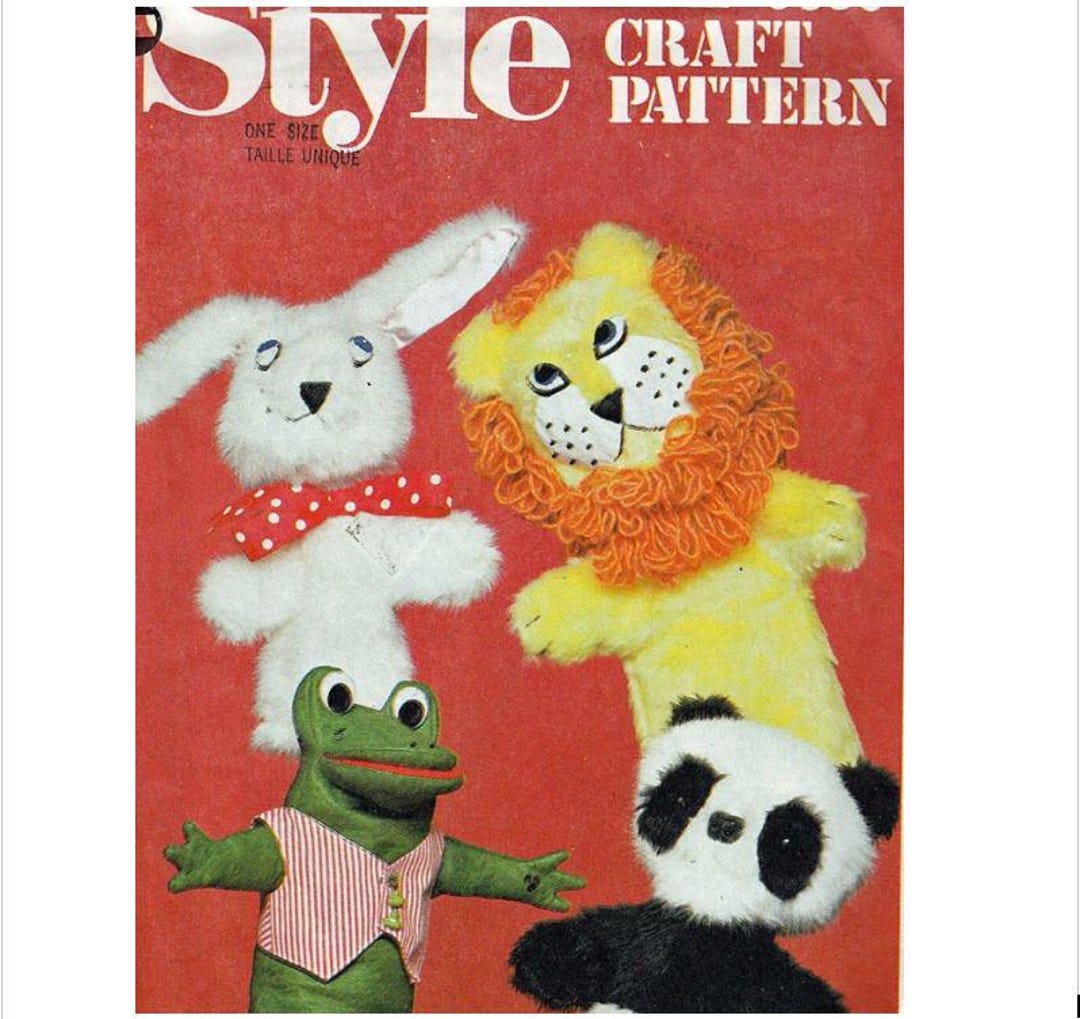 Style 3836 - Set of Hand and Arm Puppets - PDF Pattern - Etsy
