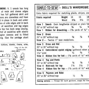 Simplicity 5721 - 14" Dolls Pattern. Compete Wardrobe PDF Pattern - Etsy