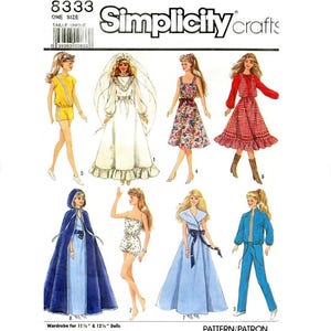 Simplicity 8333 - 11.5′′ Doll Pattern - PDF - Etsy