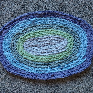 Handmade Oval Rag Rug. Beautiful Colorful Round Hand-crocheted Rug. - Etsy
