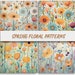 Spring Floral Digital Patterns, Scrapbook, Journal Paper, Printable for ...