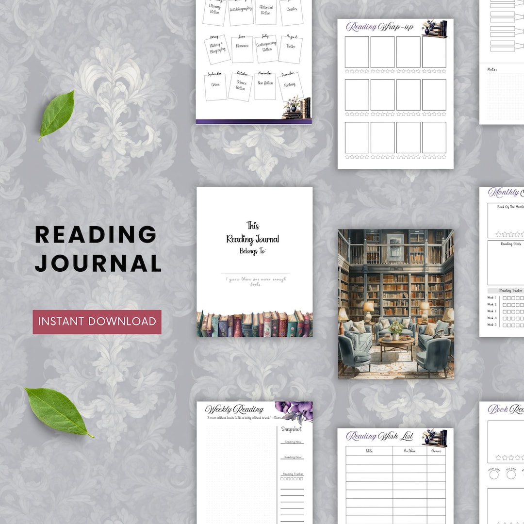 2025 Reading Journal - Printable Undated Journal | Book Reviews ...