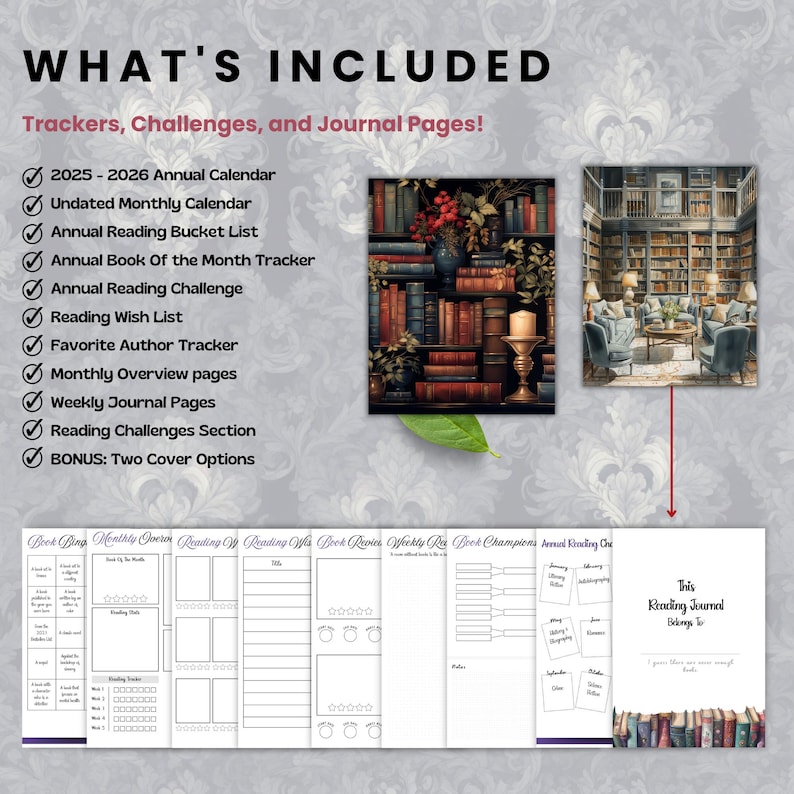 2025 Reading Journal - Printable Undated Journal | Book Reviews ...