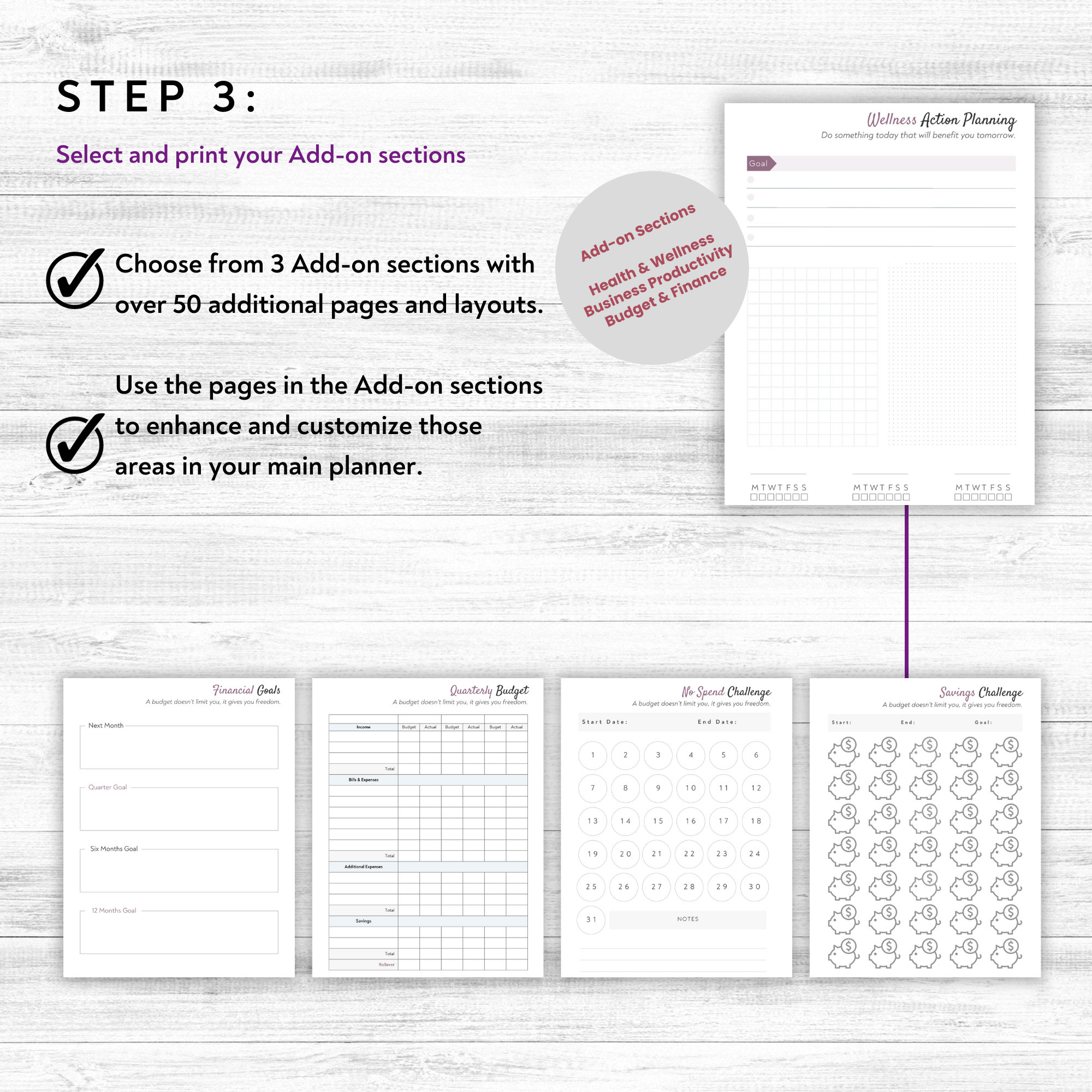 Whole Life Planner Printable, Undated Your Planner, Your Way Classic 7. ...