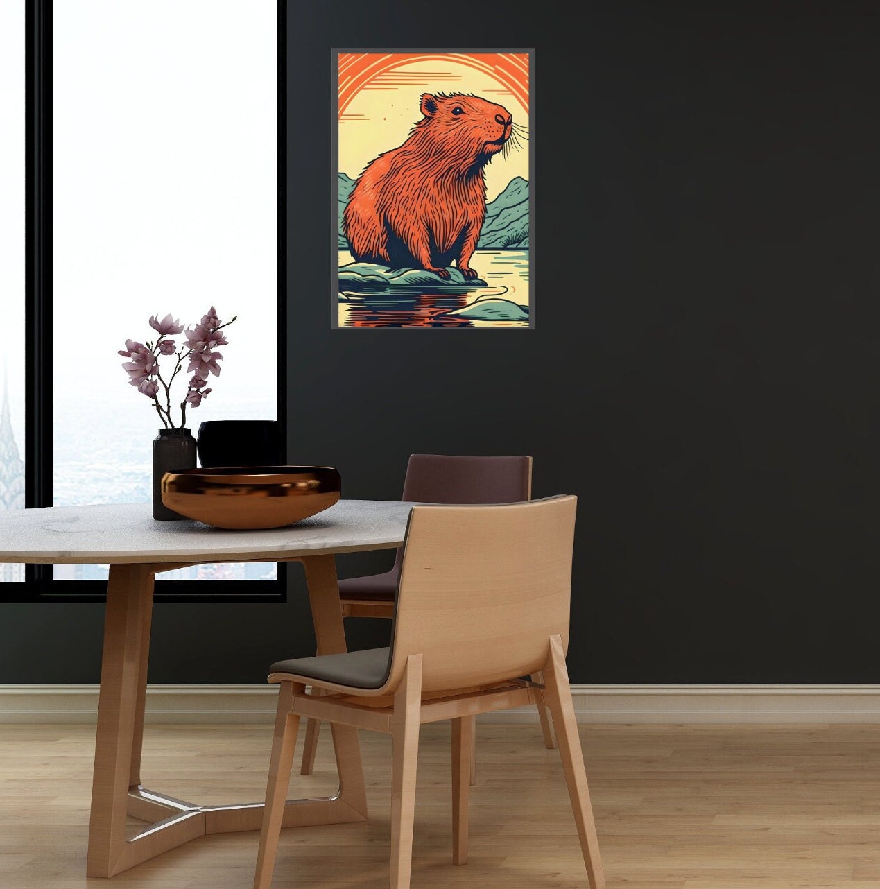 Capybara Vertical Matte Poster Capybara Art - Etsy