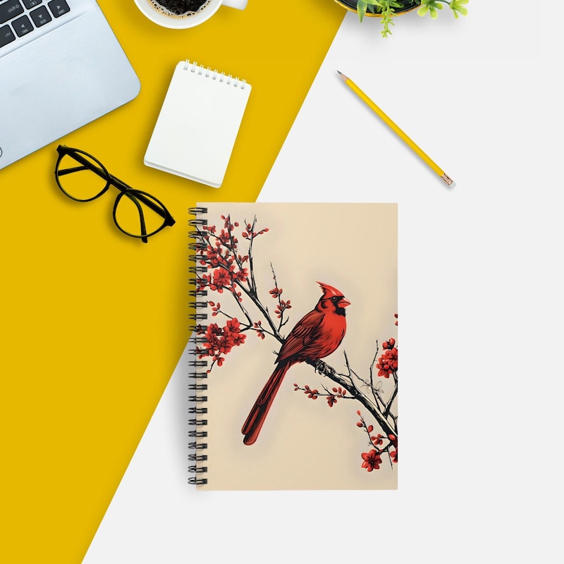 Cardinal Spiral Notebook - Etsy