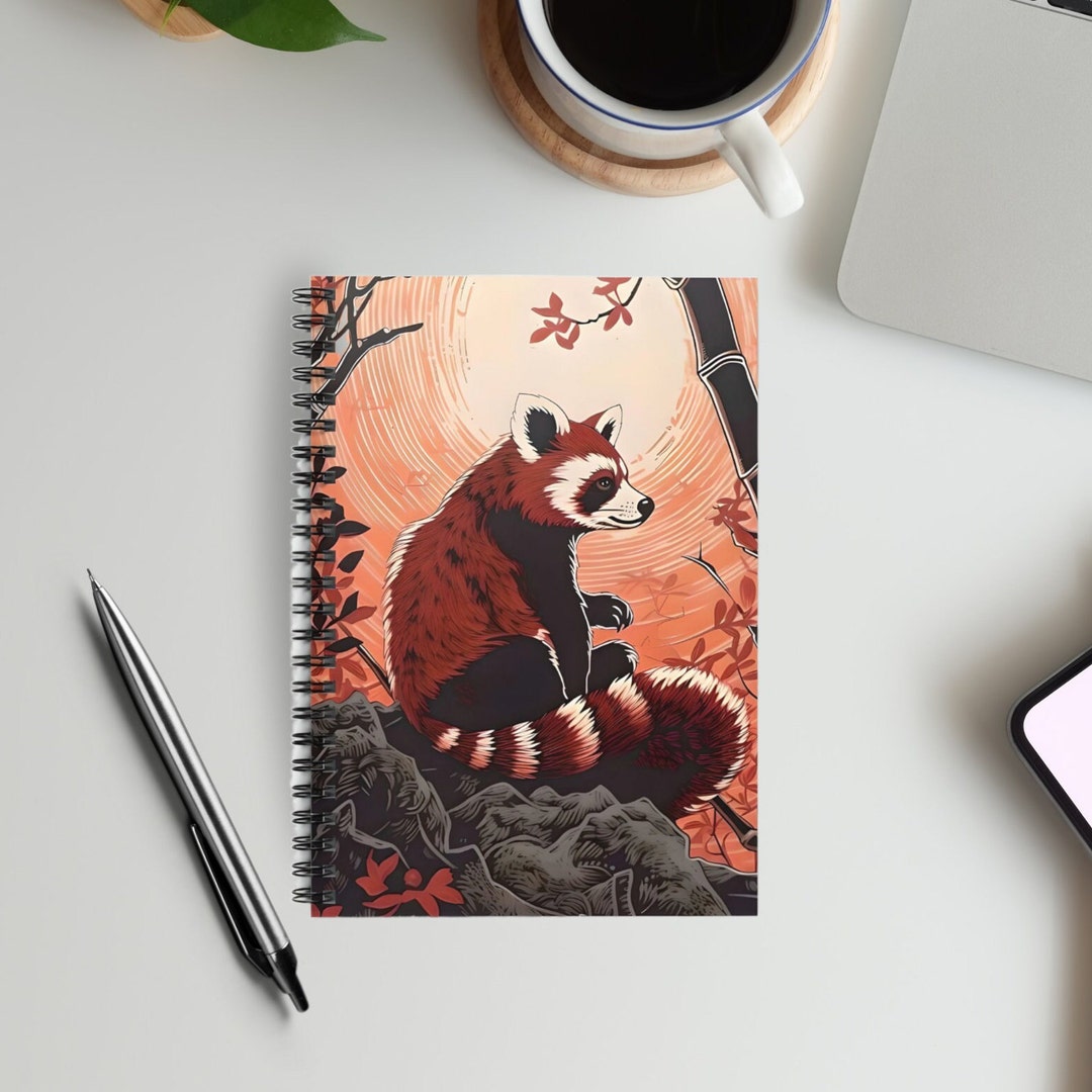 Red Panda Spiral Notebook - Red Panda Art - Etsy