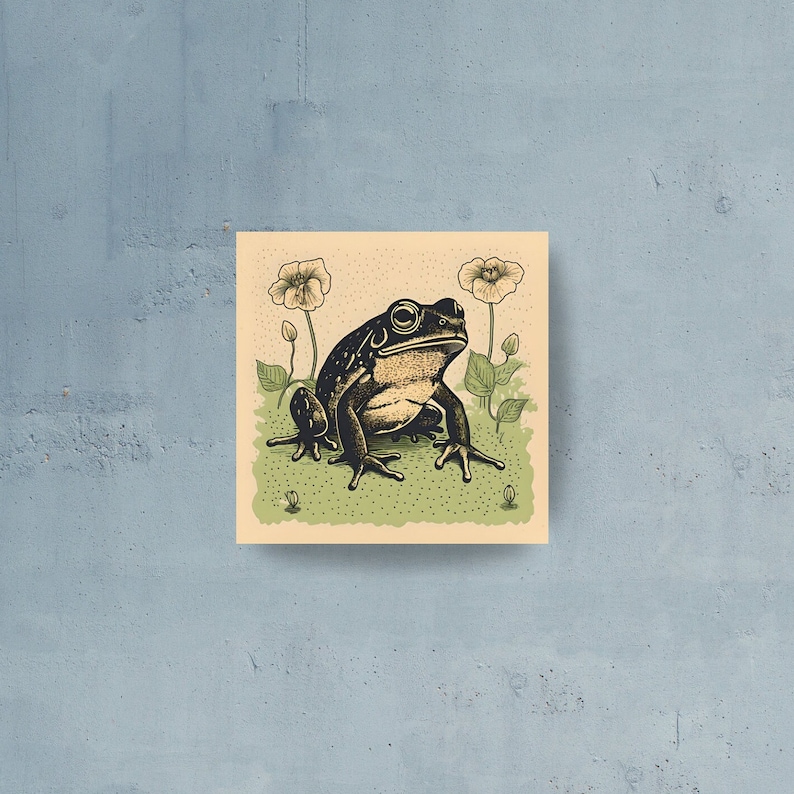 Canvas Frog Dog Wall Art Modern Minimalist Frogs Design Print Canvas ...