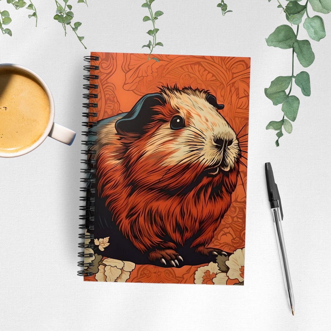 Spiral Notebook Guinea Pig Gift Ideas for Friend Guinea Pigs Modern Art ...
