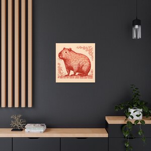 Canvas Capybara Wall Art Modern Minimalist Capybaras Design Print ...