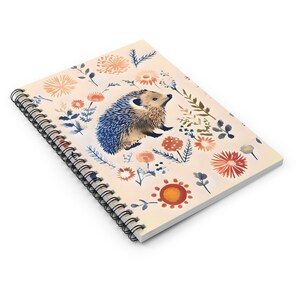 Hedgie Print Spiral Journal Hedgehog Notebook - Etsy