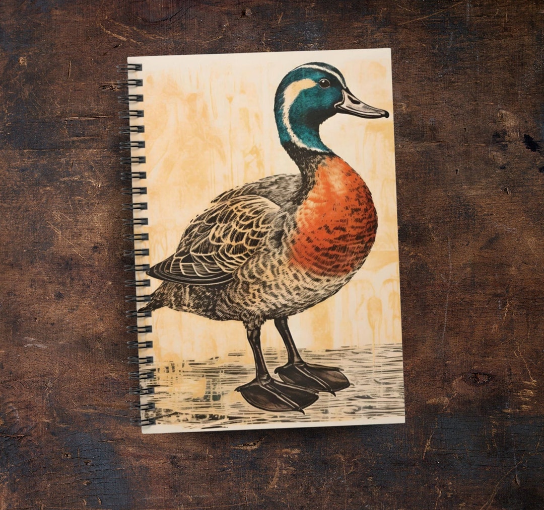 Spiral Notebook Duck Gift Ideas for Friend Ducks Modern Art Journal ...
