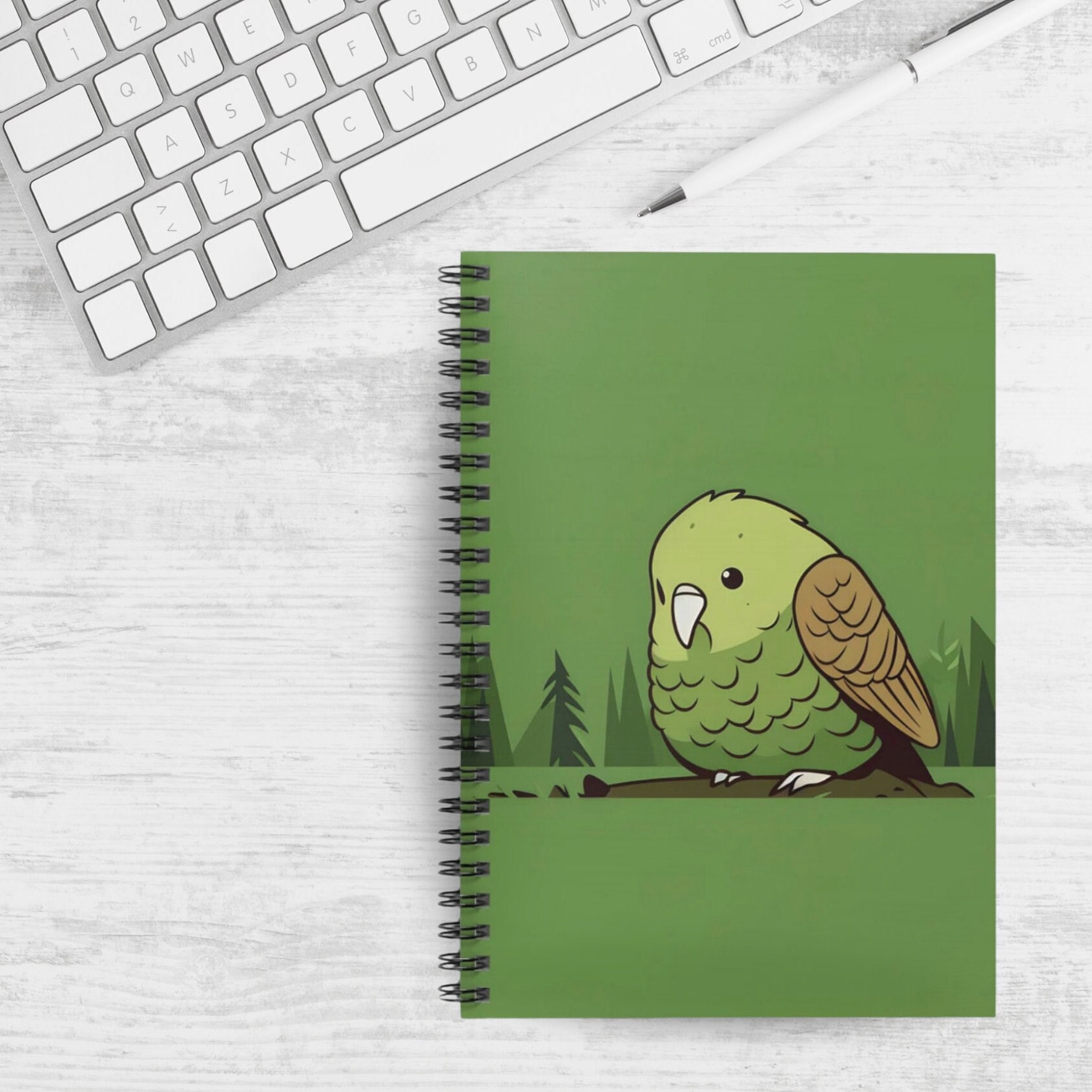 Spiral Notebook Kakapo Cute Modern Journal for Everyday Use Kakapo Gift ...