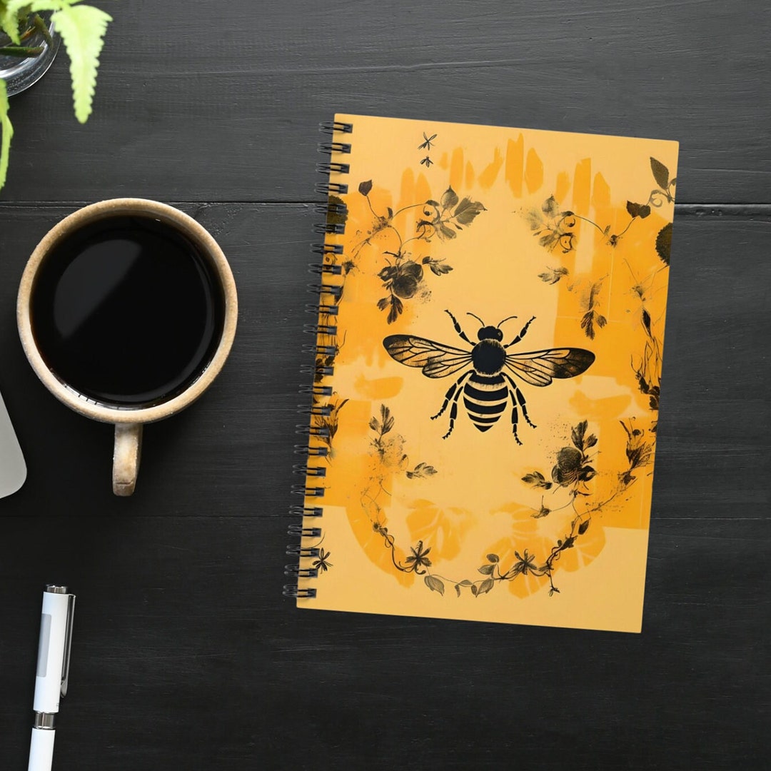 Bumblebee Spiral Notebook Bee Journal - Etsy