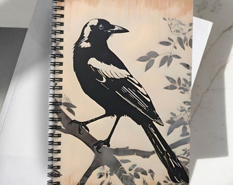 Crow Woman Collage Spiral Notebook, Magpie, Scrapbook Notes, Poetry ...