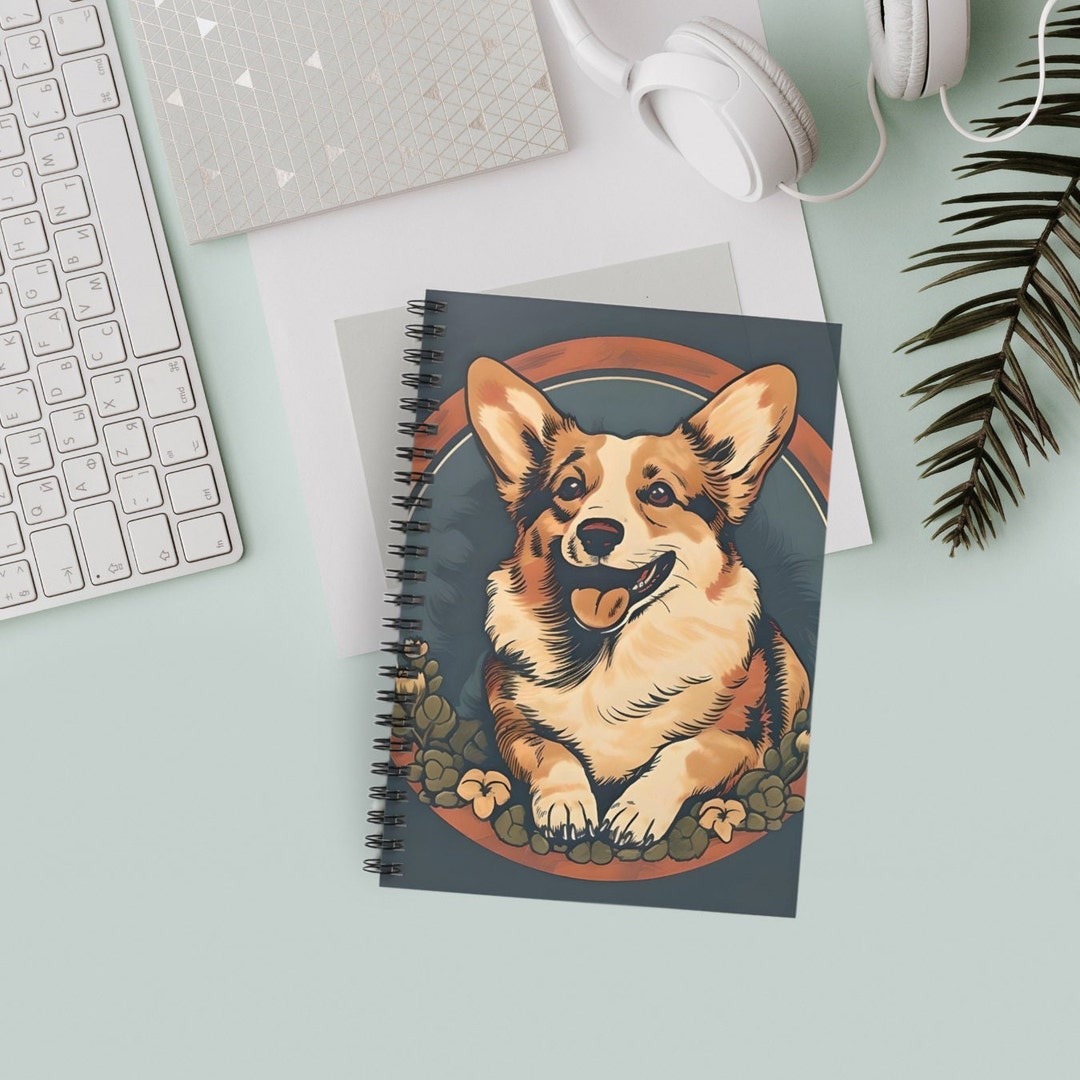 Spiral Notebook Corgi Art Gift Ideas for Friend Corgis Modern Art ...