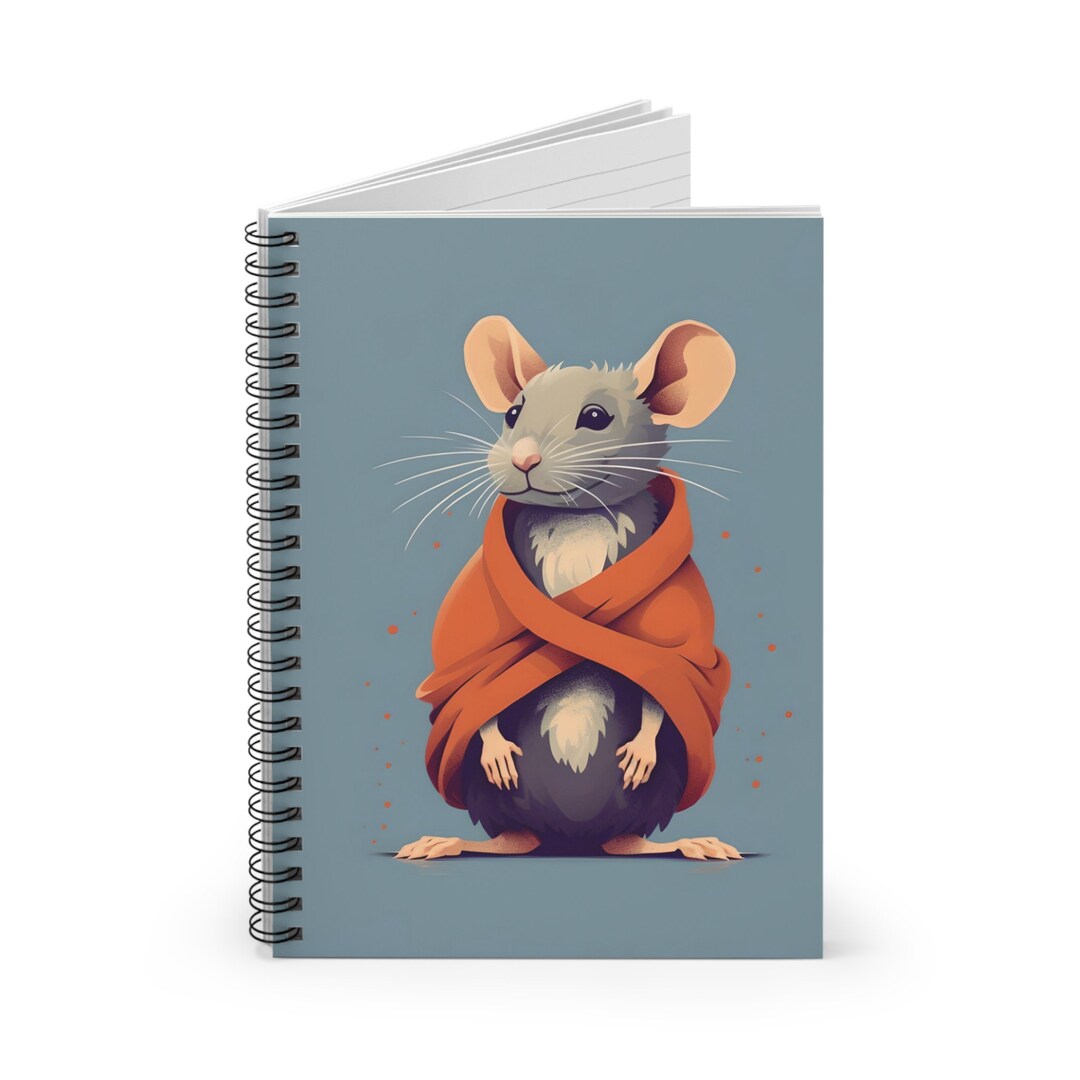 Spiral Notebook Rat Gift Ideas for Friend Modern Art Journal Cute ...