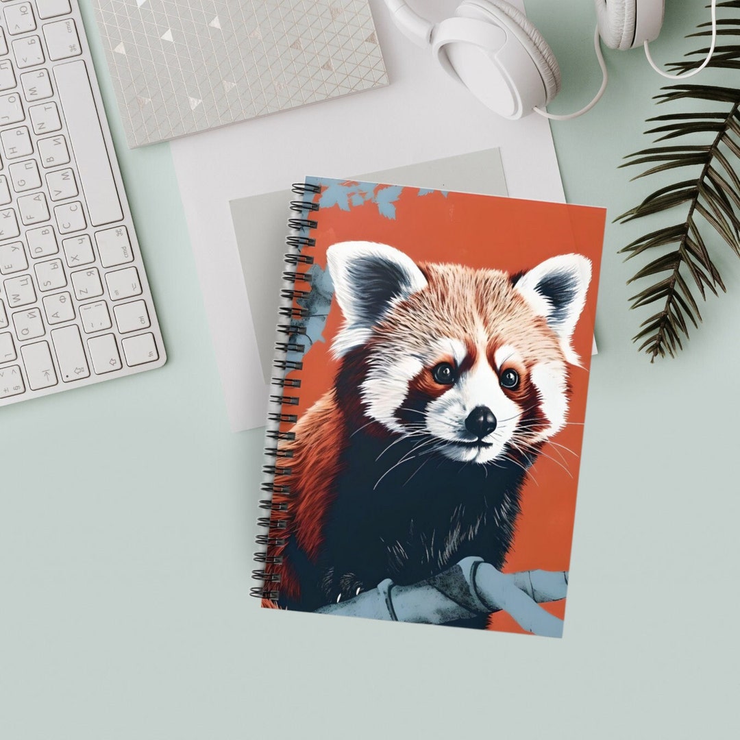 Red Panda Spiral Notebook - Red Panda Cute Journal - Etsy