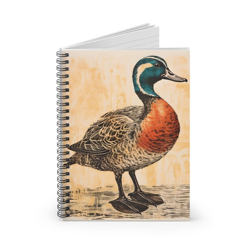 Spiral Notebook Duck Gift Ideas for Friend Ducks Modern Art Journal ...