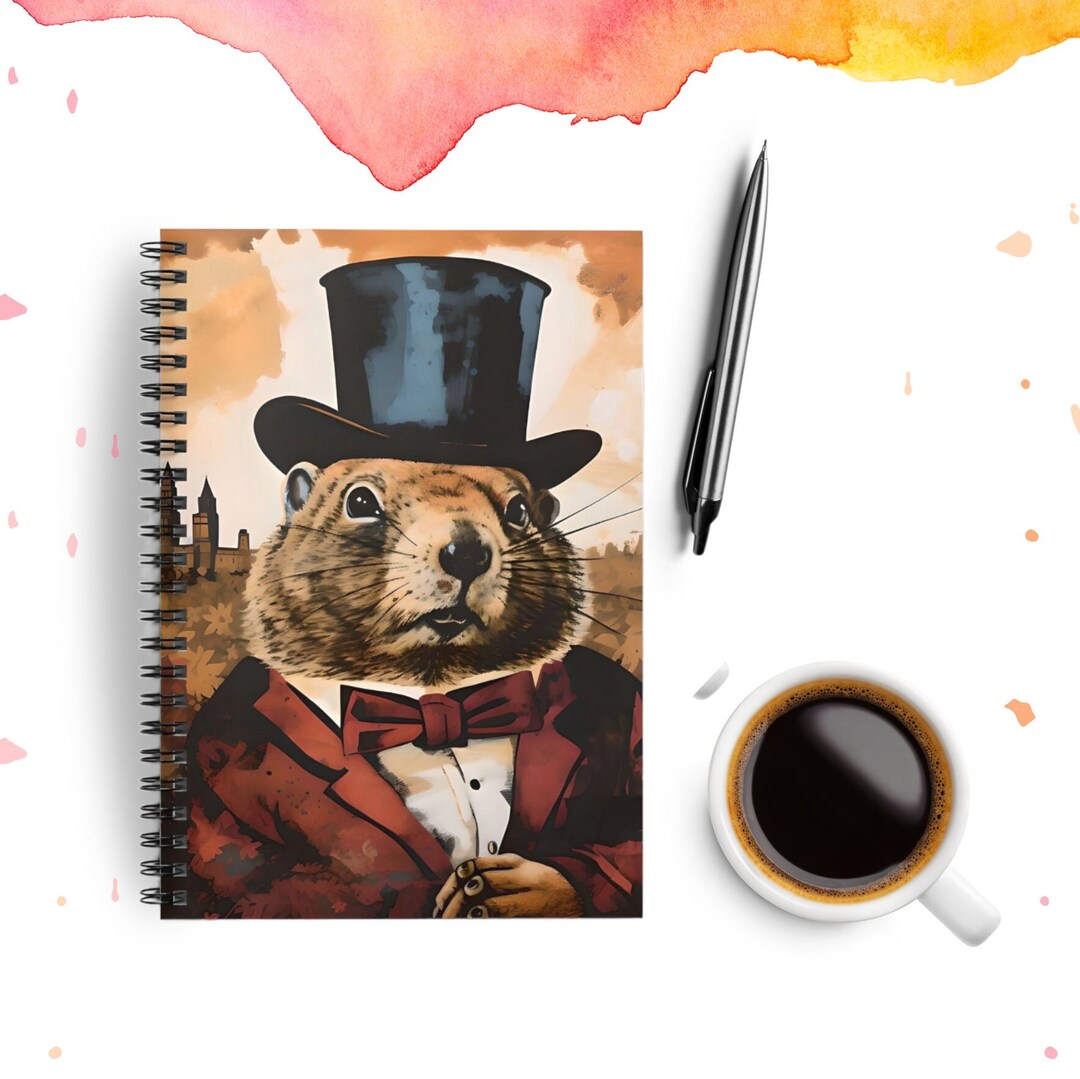 Spiral Notebook Groundhog Vintage Design Groundhogs Notebook Gift Ideas ...