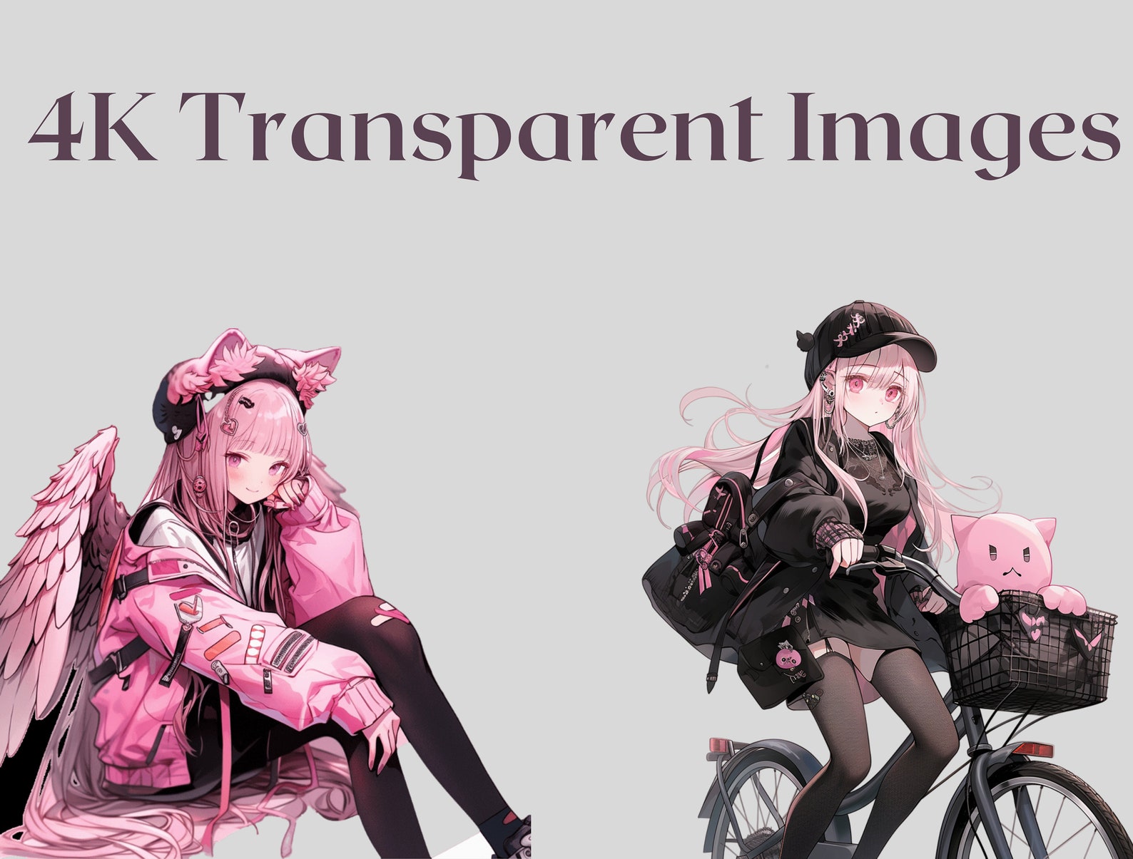 20+ Sitting Gothic Anime Girl PNG Bundle, Lofi Chill Waifu Clipart ...
