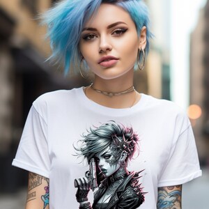 Gothic Punk Girl Clipart Bundle, Commercial Use, T-shirt Design, 50 ...